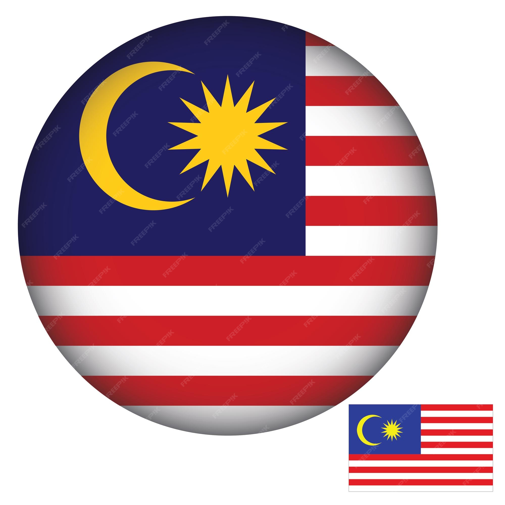 Premium Vector | Malaysia Flag Round Shape Premium Vector | Malaysia Flag Round Shape