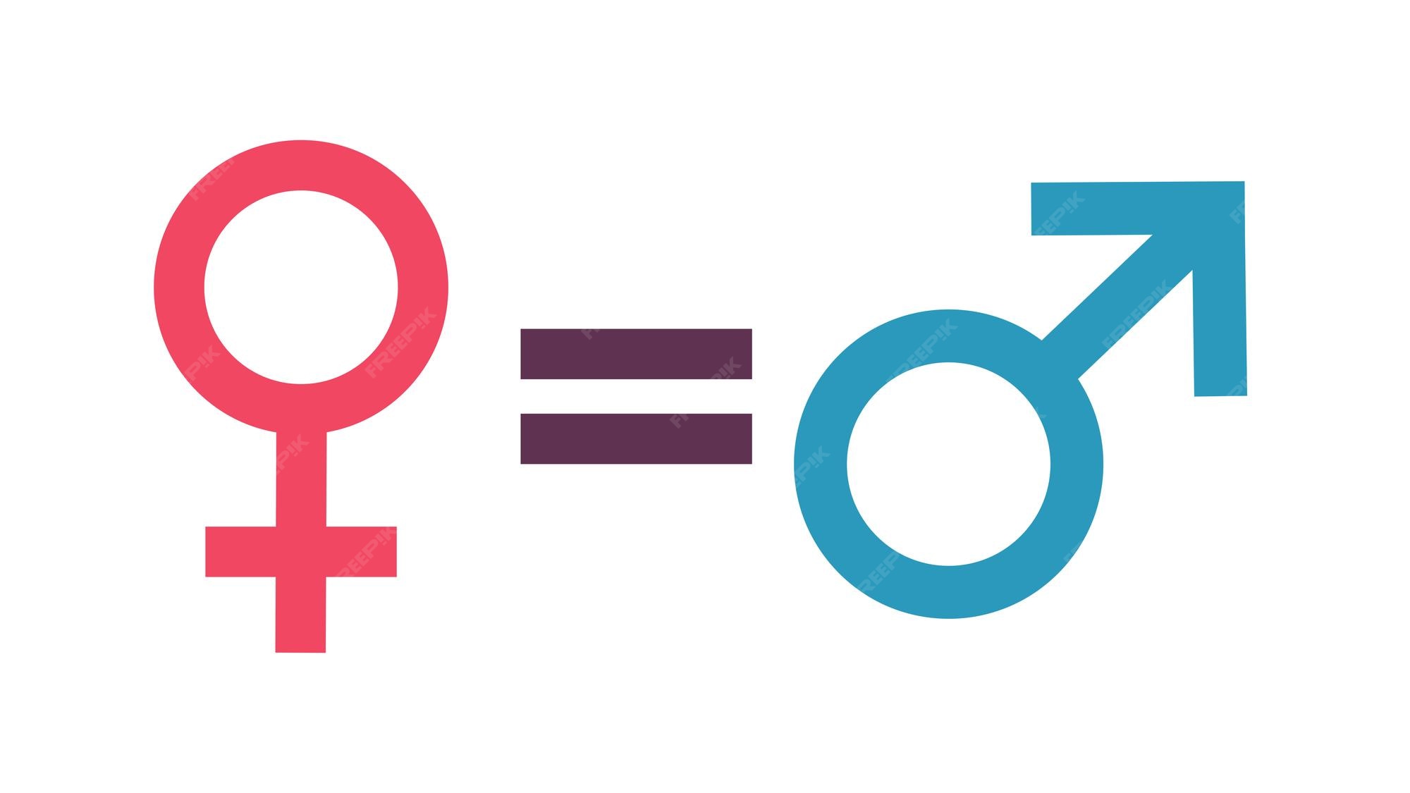 Premium Vector Male And Female Equality Concept The Equality Of Men