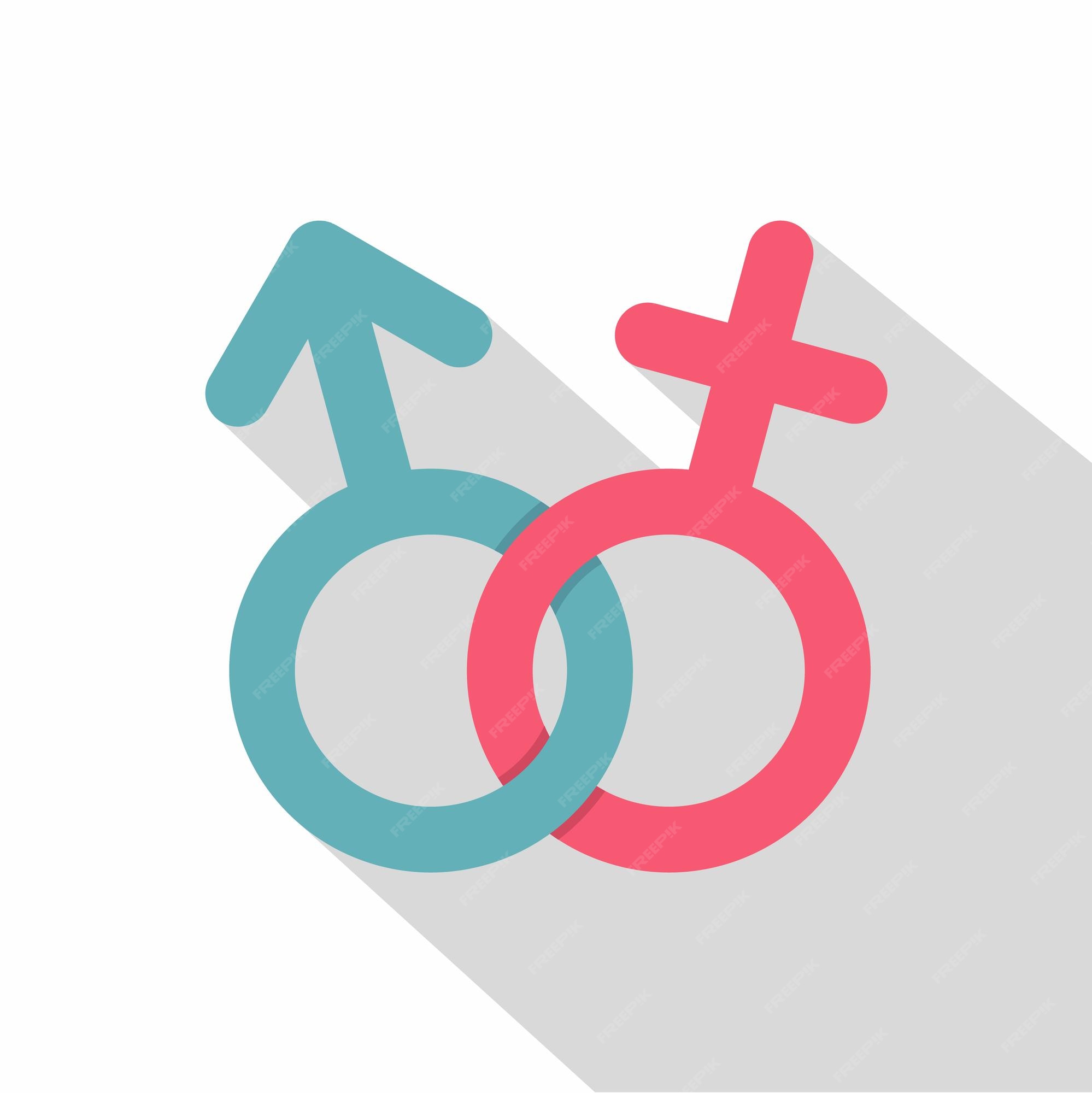 Premium Vector Male And Female Symbol Icon Flat Illustration Of Male