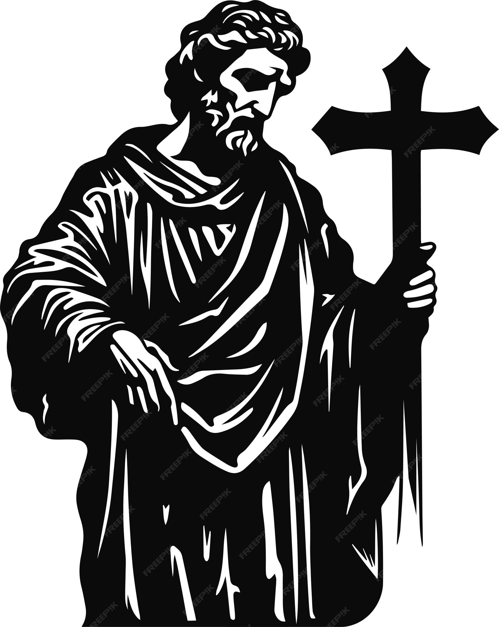 Premium Vector | Man on the cross Man with a cross religious man man ... Premium Vector | Man on the cross Man with a cross religious man man ...