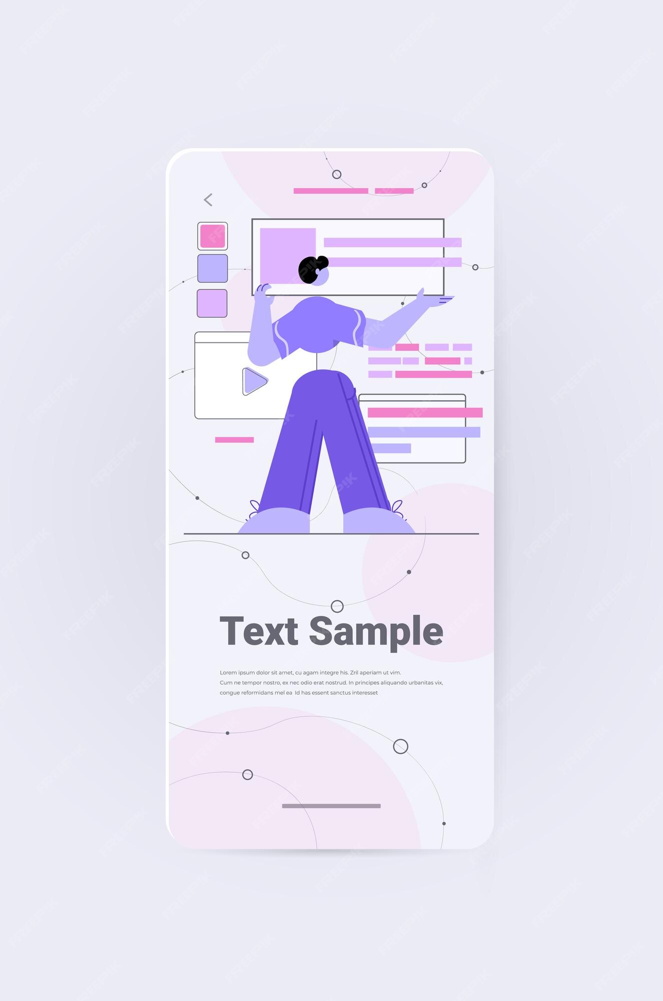 Premium Vector Man Developer Creating Mobile Website Ui Web Application Development Program