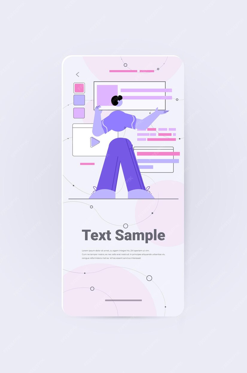 Premium Vector | Man developer creating mobile website ui web application development program ...
