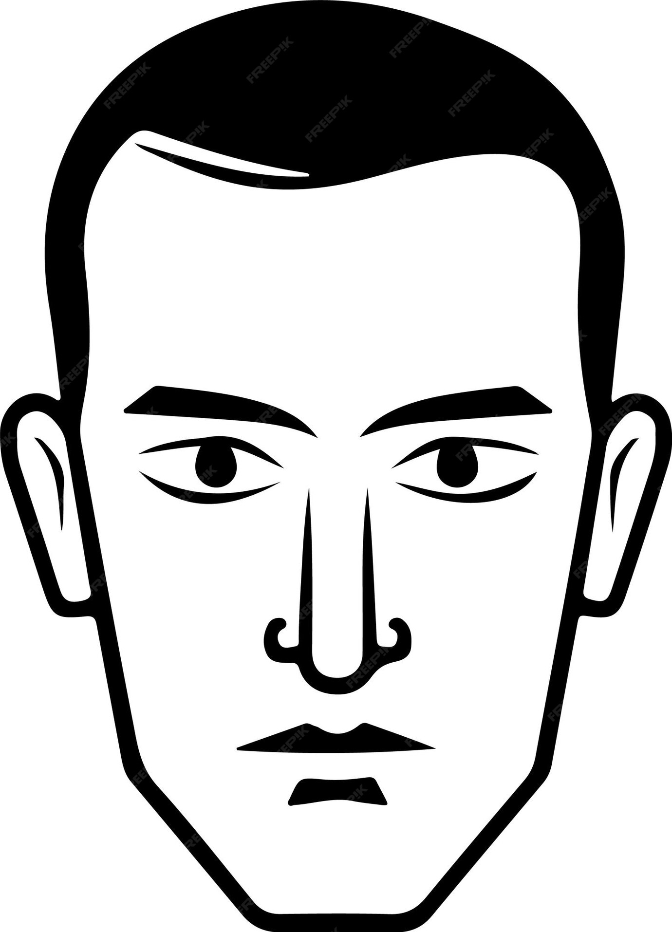 Premium Vector | Man face flat vector icon man head simple black and ... Premium Vector | Man face flat vector icon man head simple black and ...