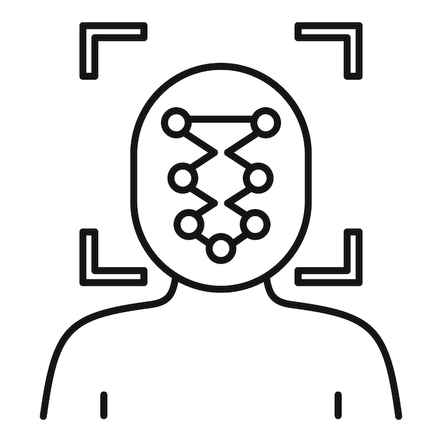 Premium Vector | Man face recognition icon outline man face recognition ... Premium Vector | Man face recognition icon outline man face recognition ...