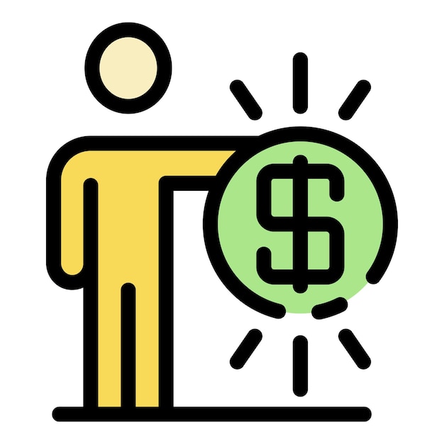 Premium Vector | Man holding a coin icon outline man holding a coin ... Premium Vector | Man holding a coin icon outline man holding a coin ...