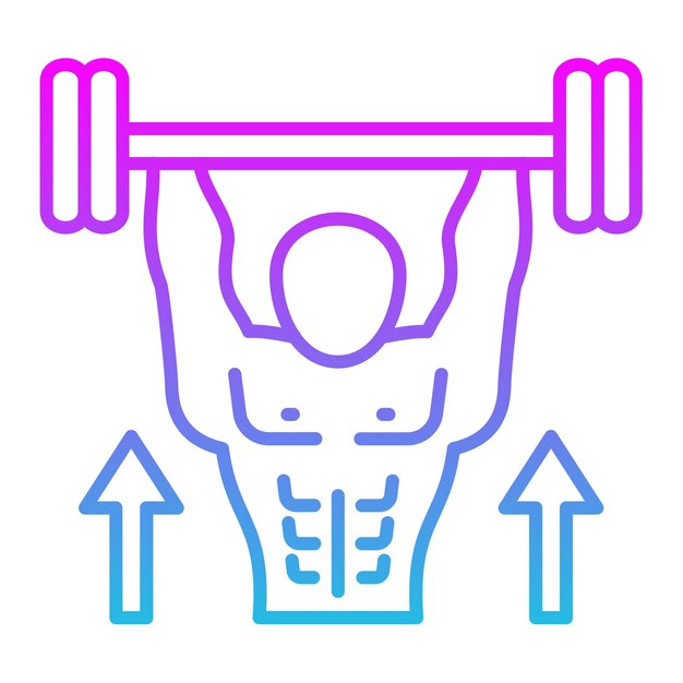 Premium Vector A Man Lifting A Barbell With The Words Weightlifter On It