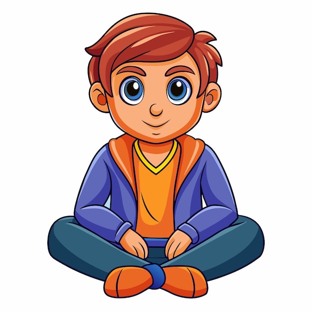 Premium Vector | Man sits vector kawaii Premium Vector | Man sits vector kawaii