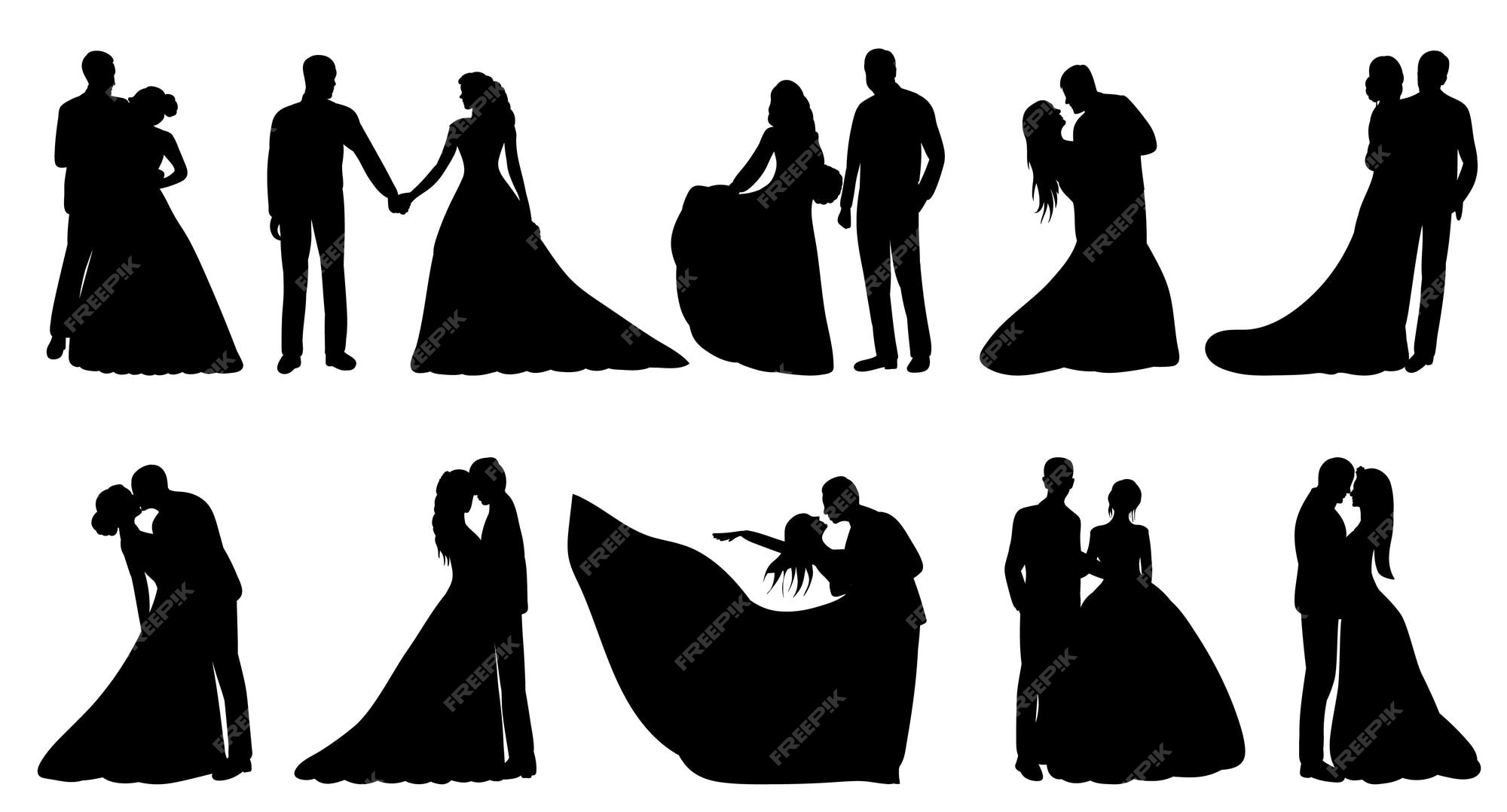 Premium Vector Man And Woman Silhouette Isolated
