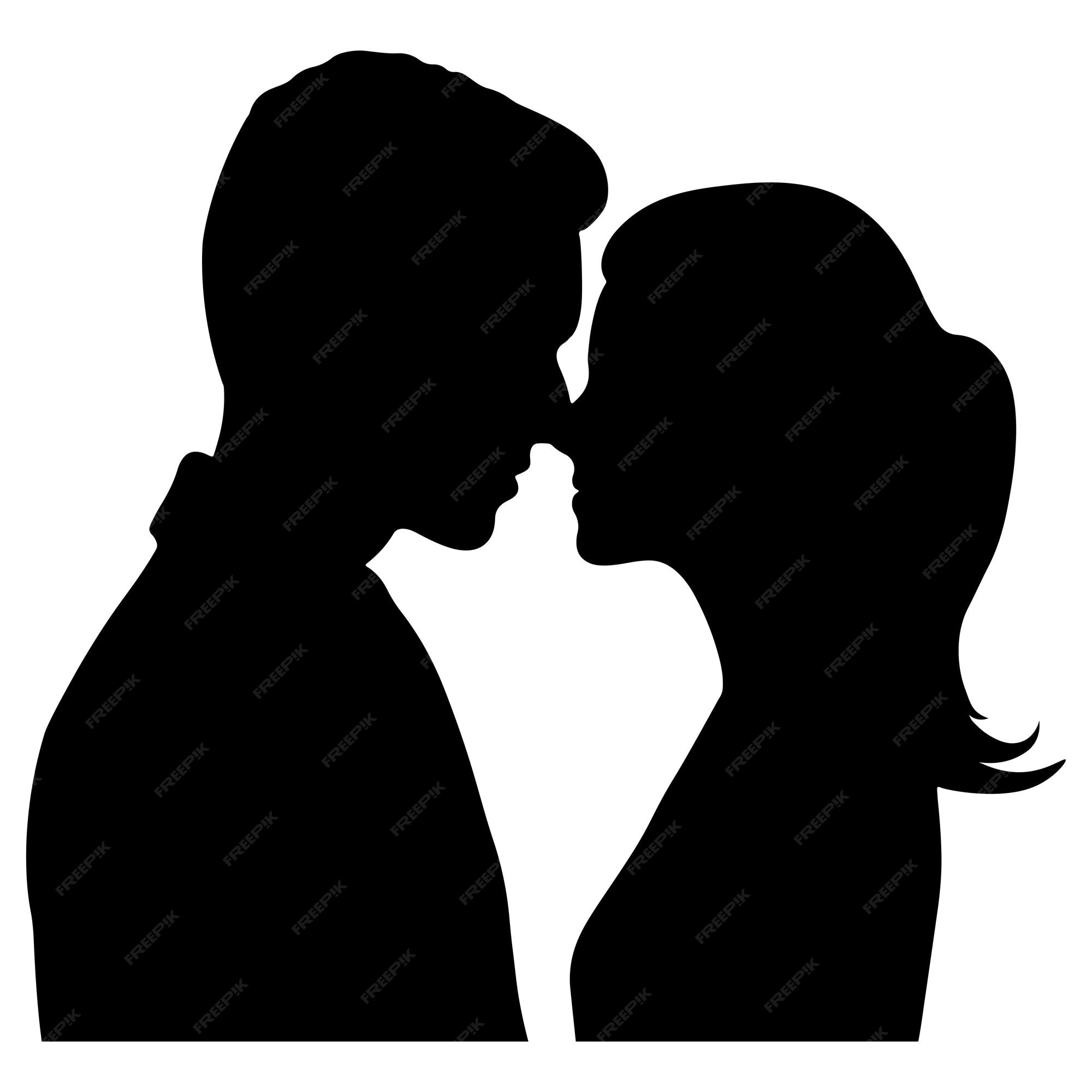 Premium Vector Man And Woman Silhouette Vector Lovers Silhouette Vector