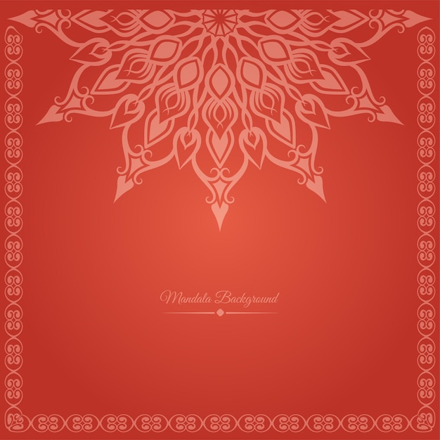 Premium Vector Mandala Background With Decorative Frame