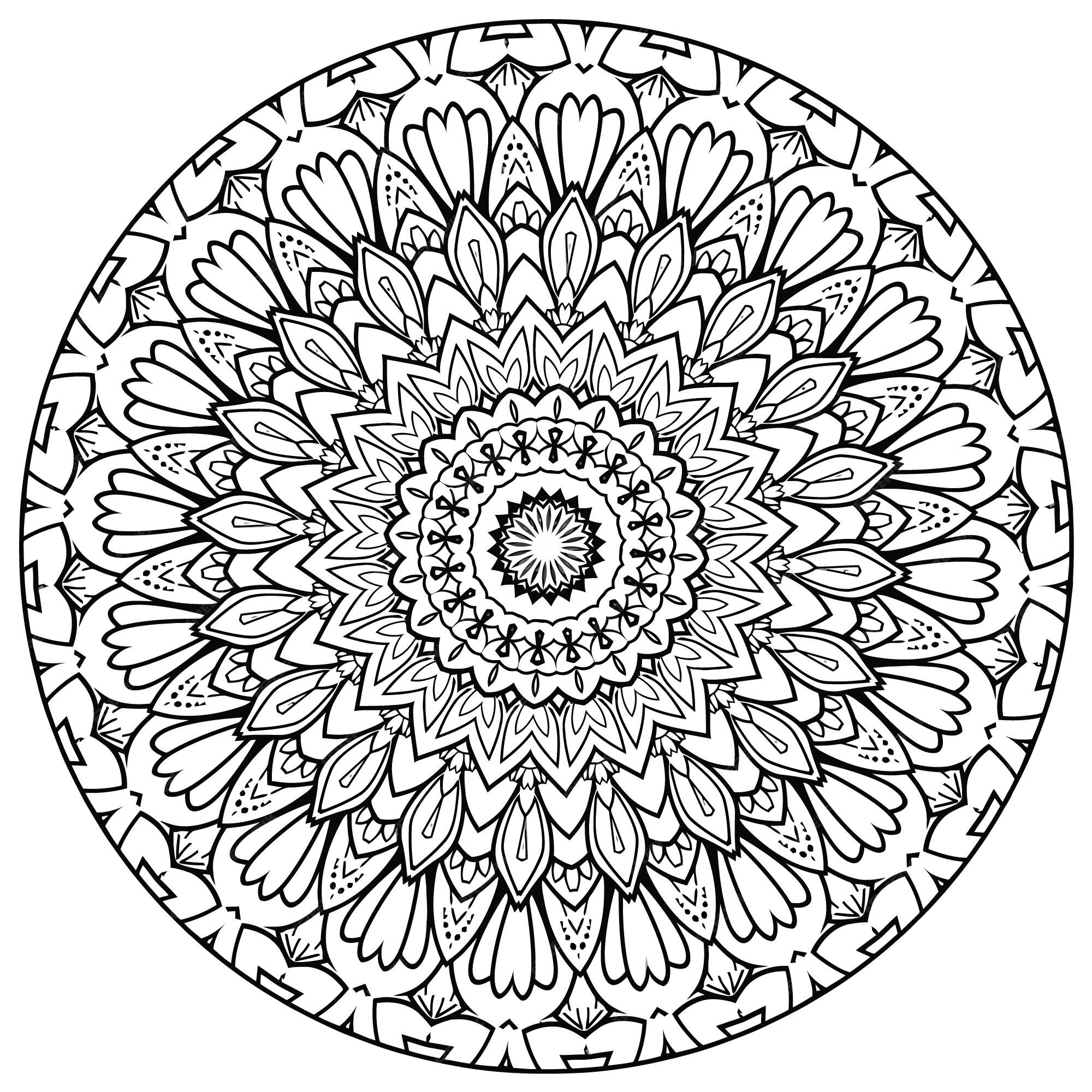 Premium Vector Mandala Coloring Book Pages Indian Antistress