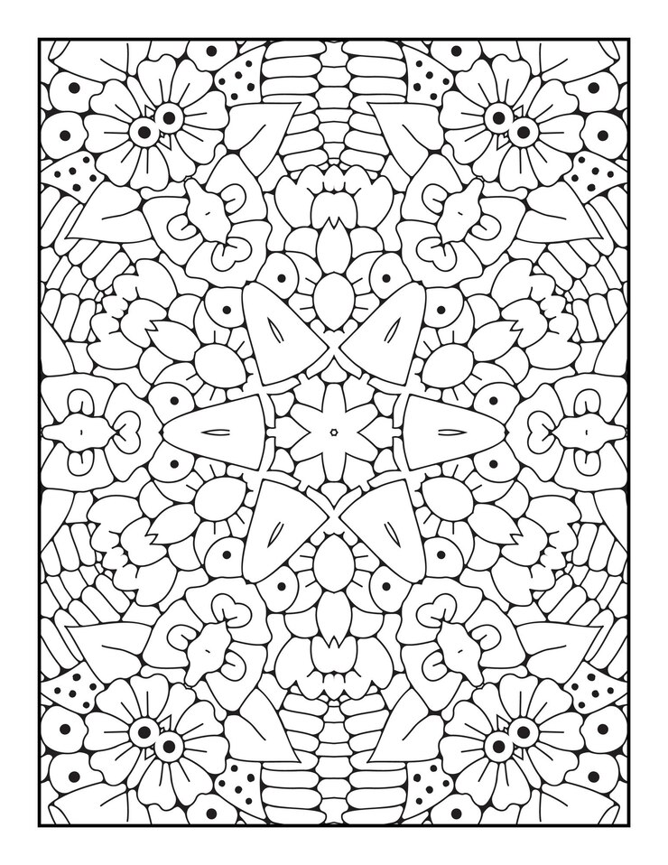 Premium Vector Mandala Coloring Page For Adults And Hand Drawn