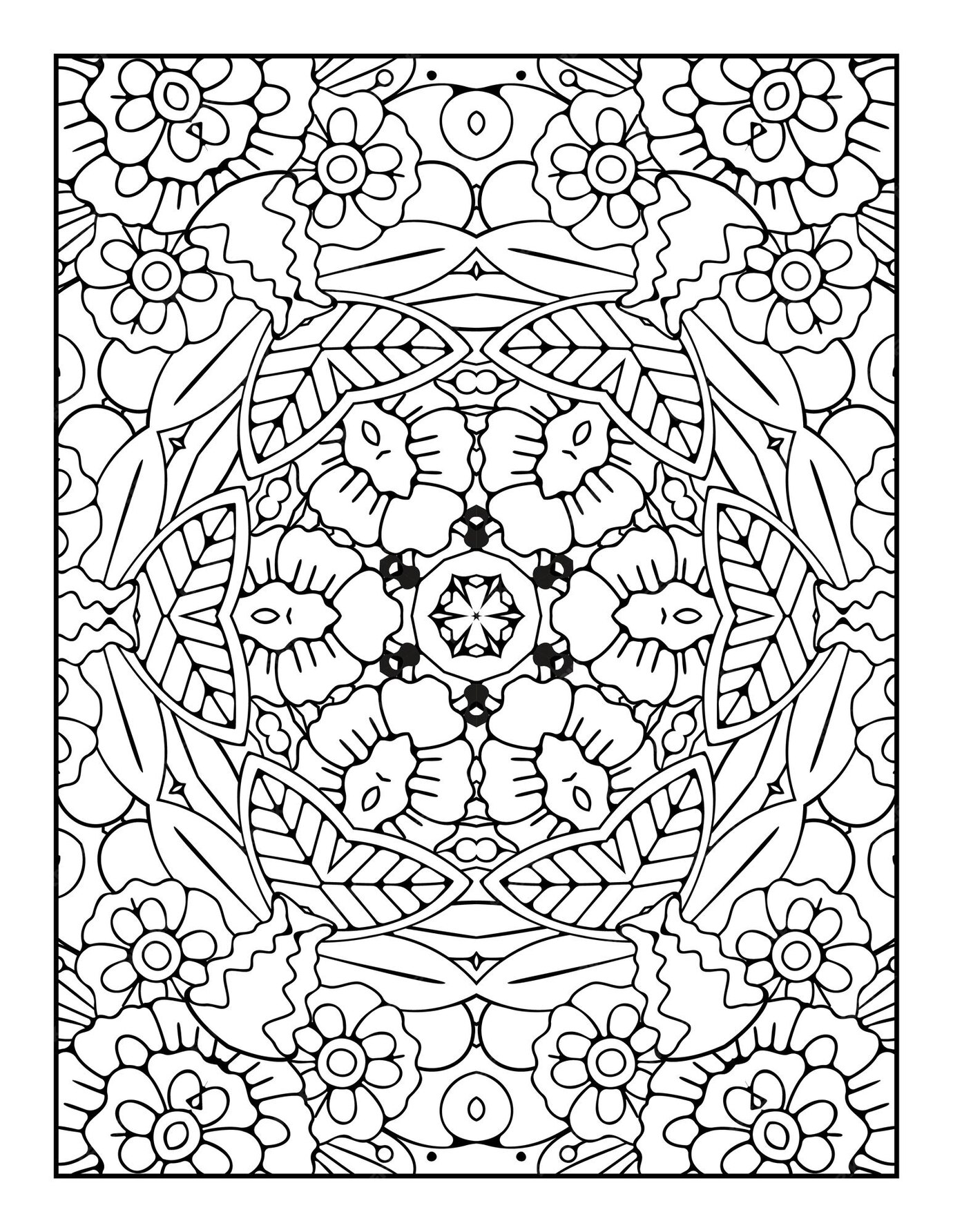 Premium Vector Mandala Coloring Page For Adults And Hand Drawn