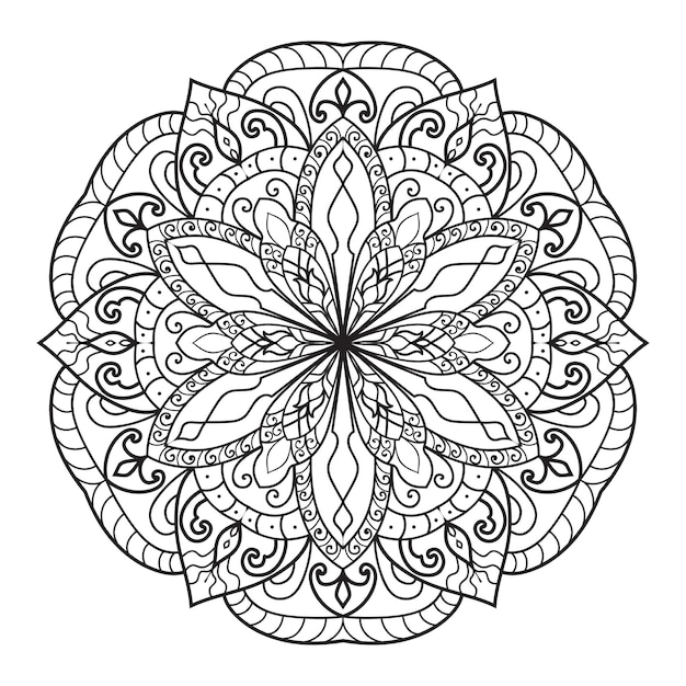 Premium Vector Mandala Design For Adult Coloring Page Decorative