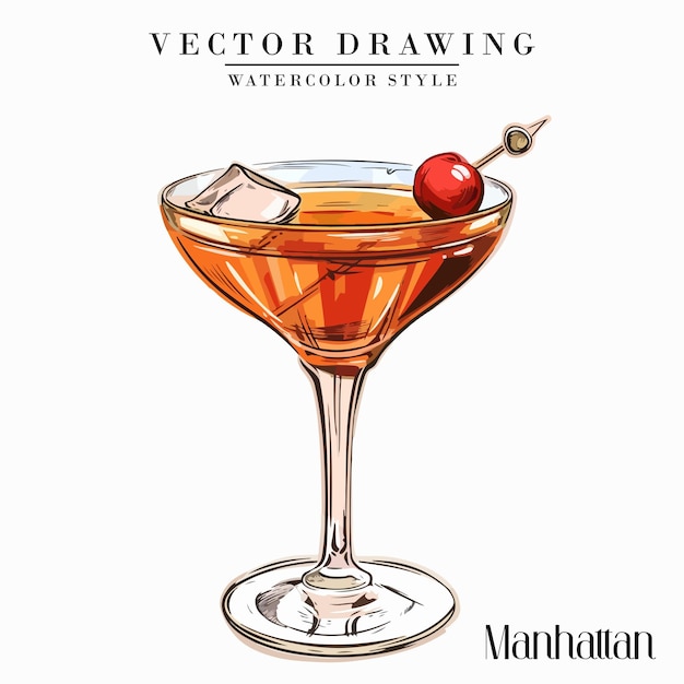 Vintage Cocktail Glass Vectors And Illustrations For Free Download
