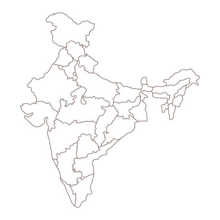 Premium Vector | Map of India icon vector Line India Map illustration ... Premium Vector | Map of India icon vector Line India Map illustration ...