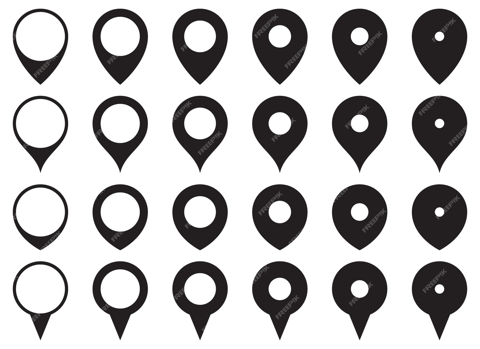 Premium Vector | Map location pin icon set vector illustration Premium Vector | Map location pin icon set vector illustration