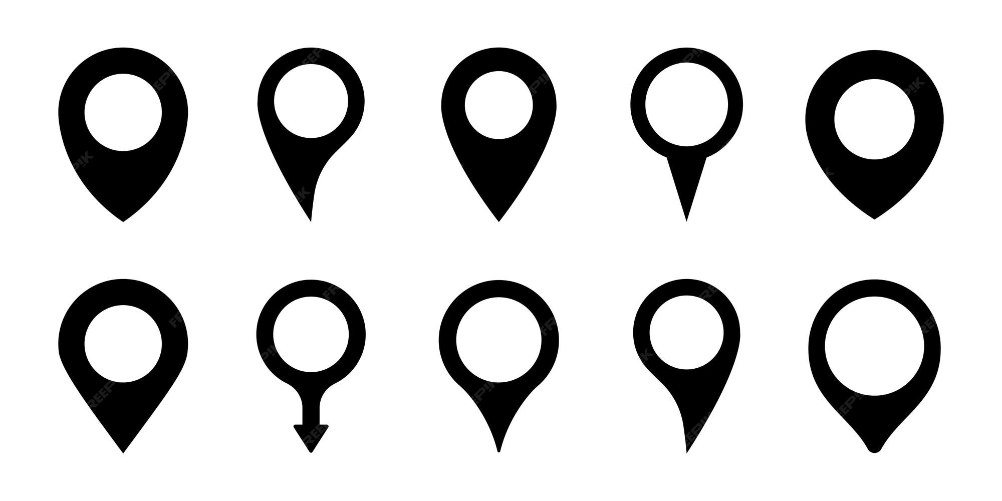Premium Vector Map Pointer Maps Pin Icon Location Map Marker Collection Of Map Marker Pointers