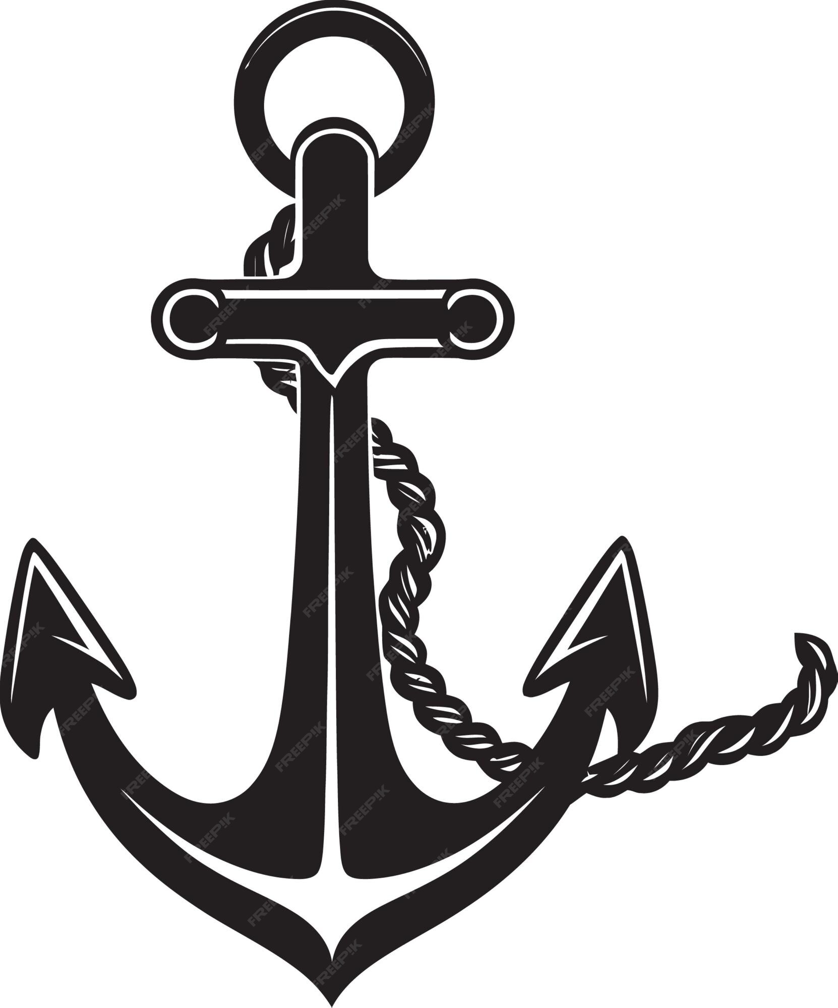Premium Vector | Maritime Exploration Badge Ship Anchor with Rope ... Premium Vector | Maritime Exploration Badge Ship Anchor with Rope ...