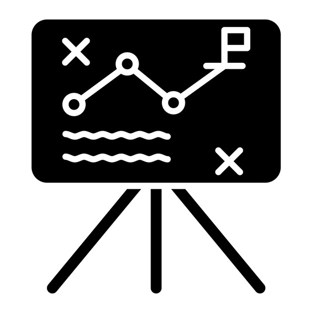 Premium Vector | Marketing plan glyph solid black illustration Premium Vector | Marketing plan glyph solid black illustration