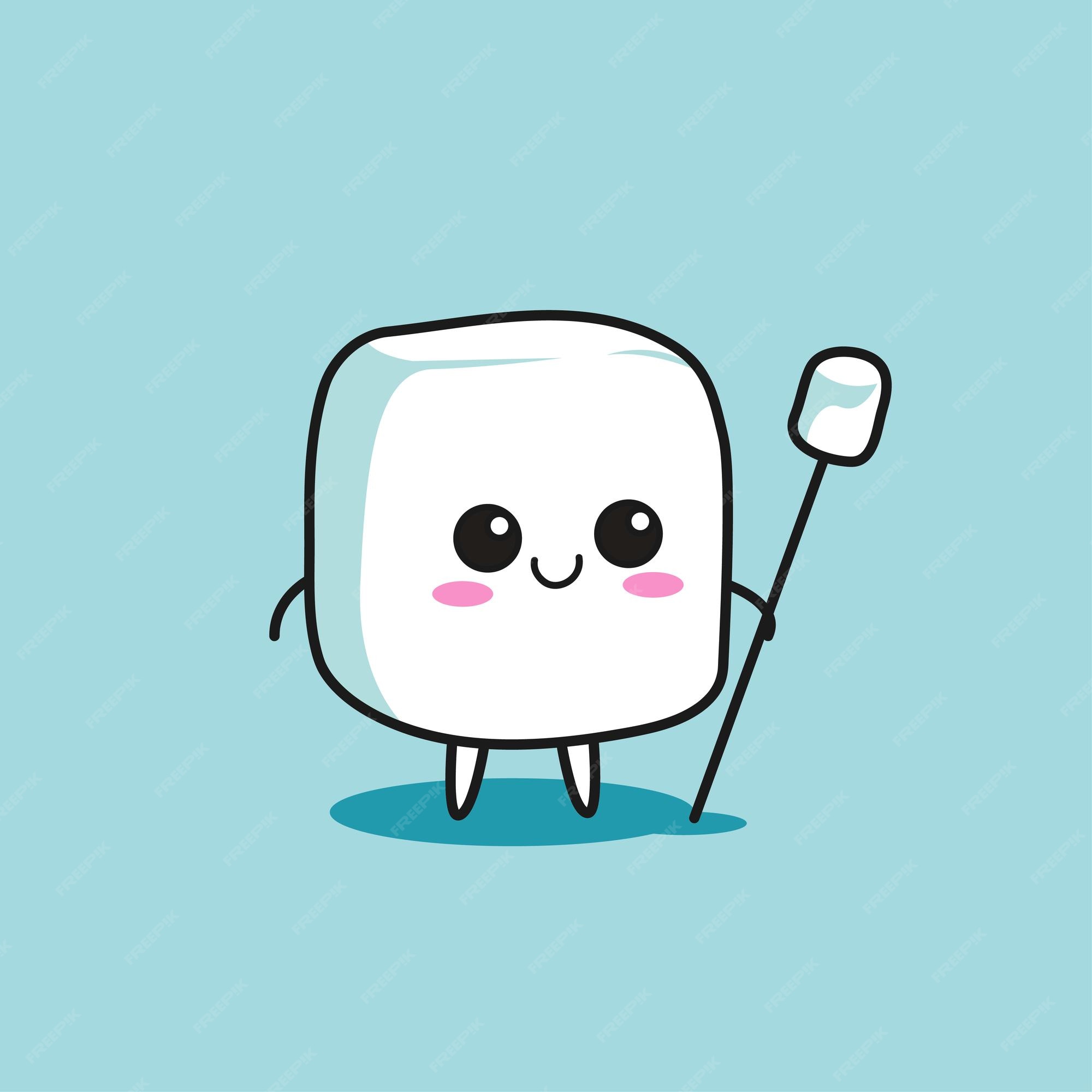 Premium Vector | Marshmallow cartoon marshmallow character design Premium Vector | Marshmallow cartoon marshmallow character design