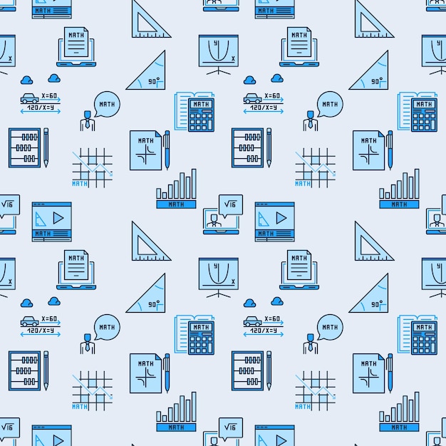 Premium Vector | Math modern vector seamless background Mathematics ... Premium Vector | Math modern vector seamless background Mathematics ...