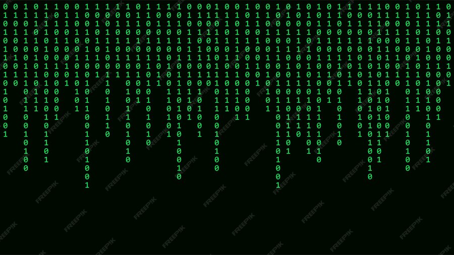 Premium Vector Matrix Background Cyber Security With Binary Code Rapidly Falling Randomly