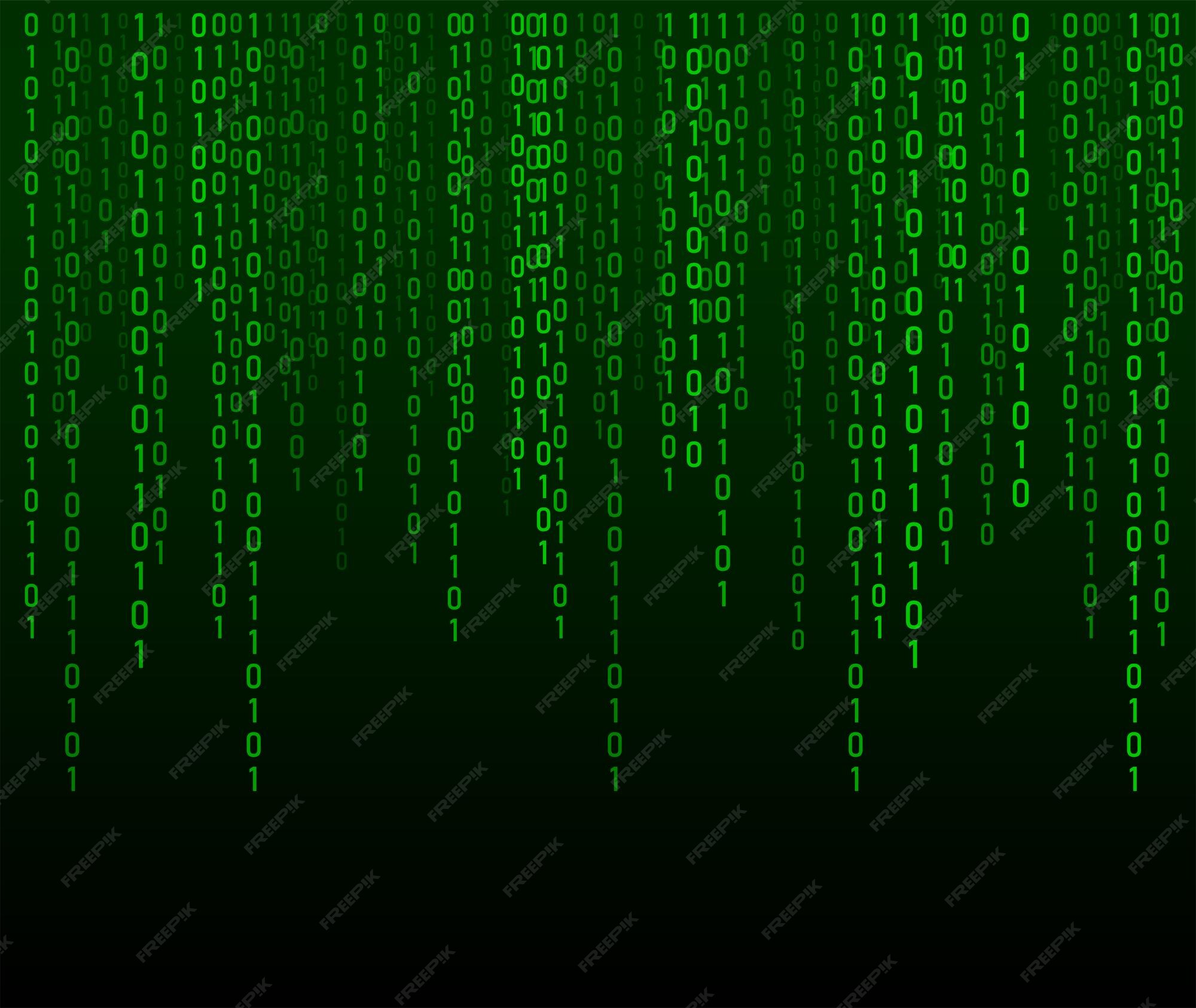 Premium Vector Matrix Background Cyber Security With Binary Code Rapidly Falling Randomly