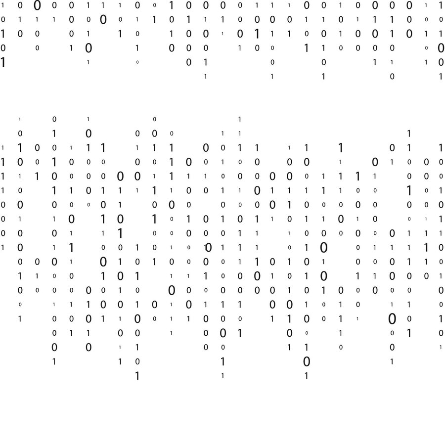 Premium Vector | Matrix Background with numbers on the screen Binary code zero one Coding Data ...