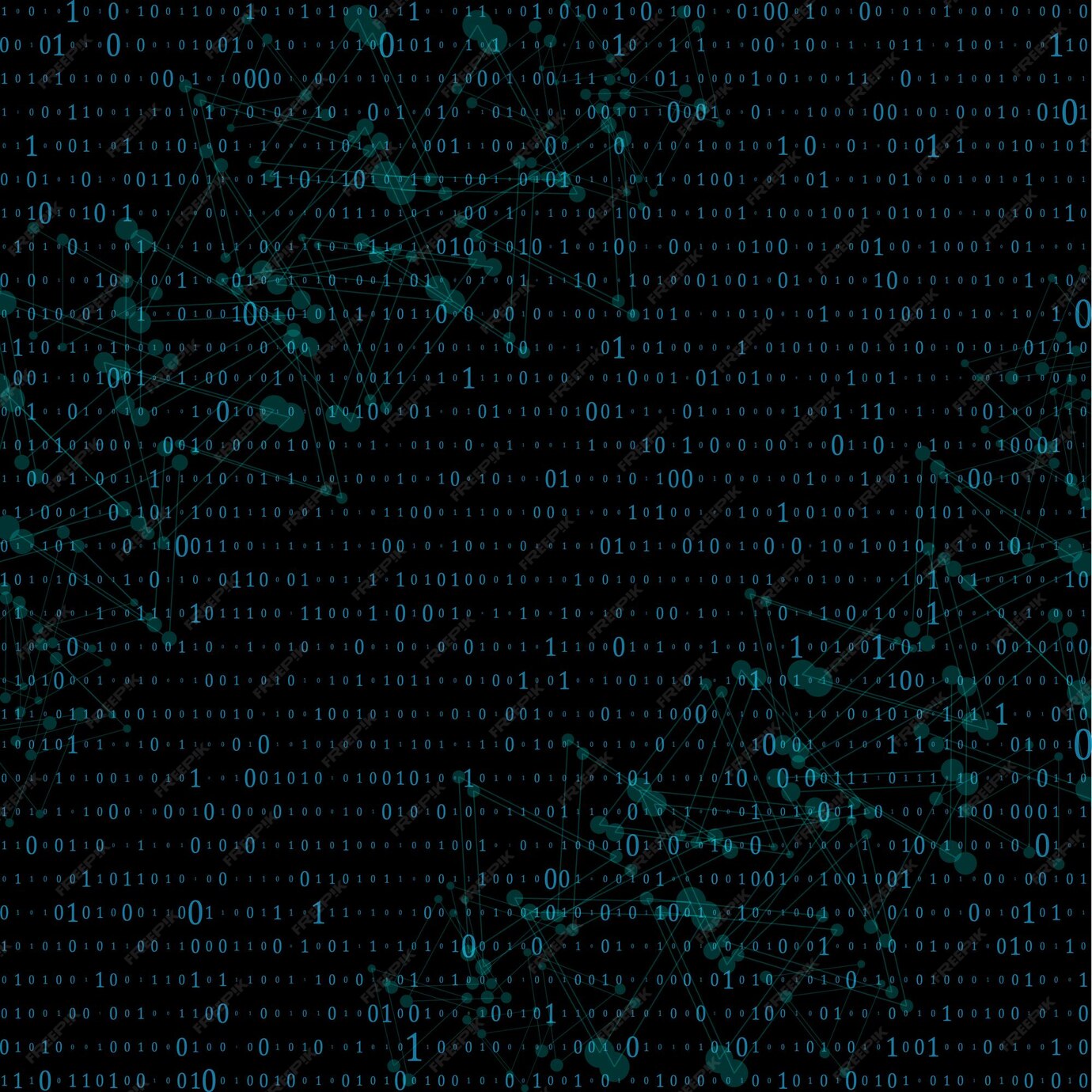 Premium Vector | Matrix background with numbers on the screen binary code zero one coding data ...
