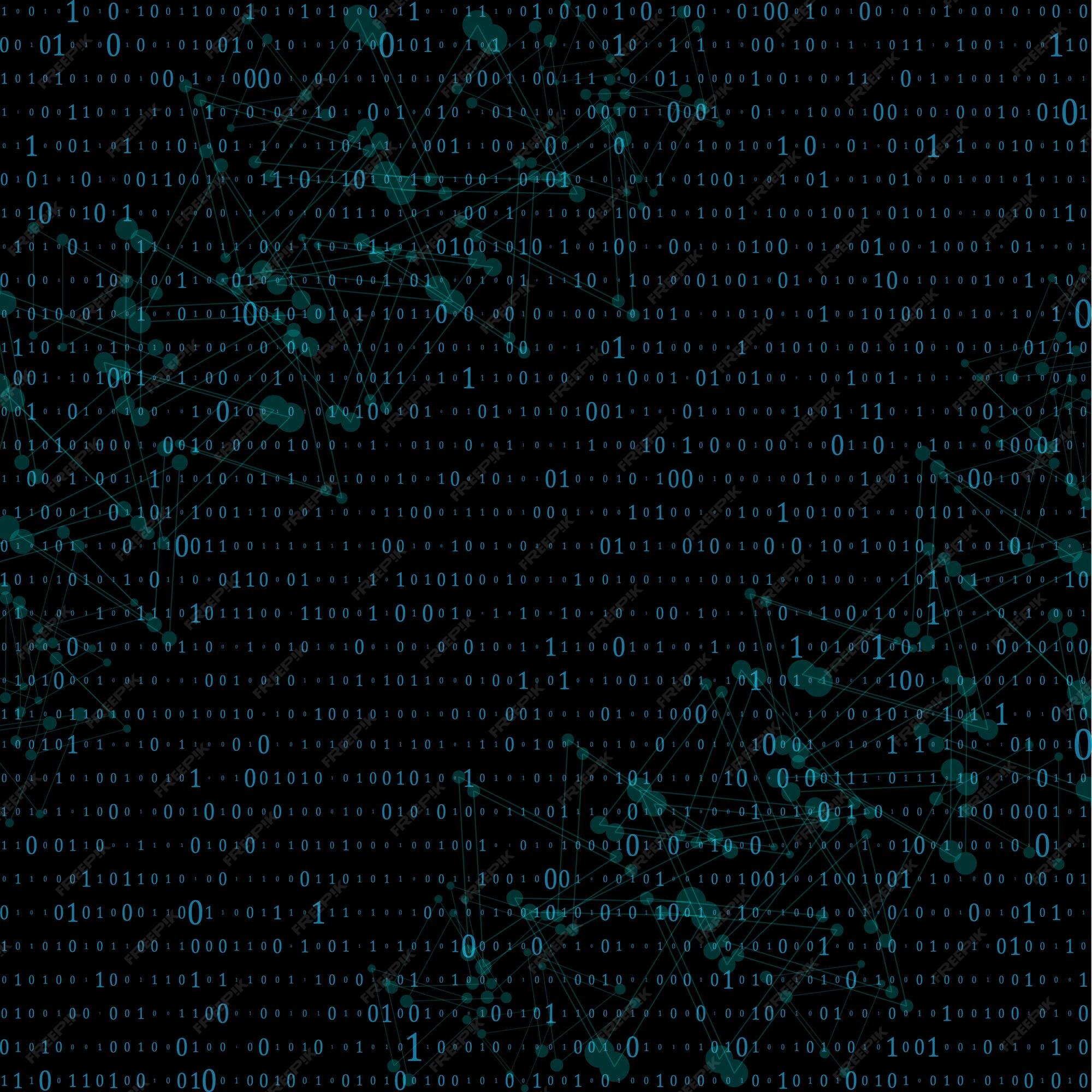 Premium Vector Matrix Background With Numbers On The Screen Binary Code Zero One Coding Data
