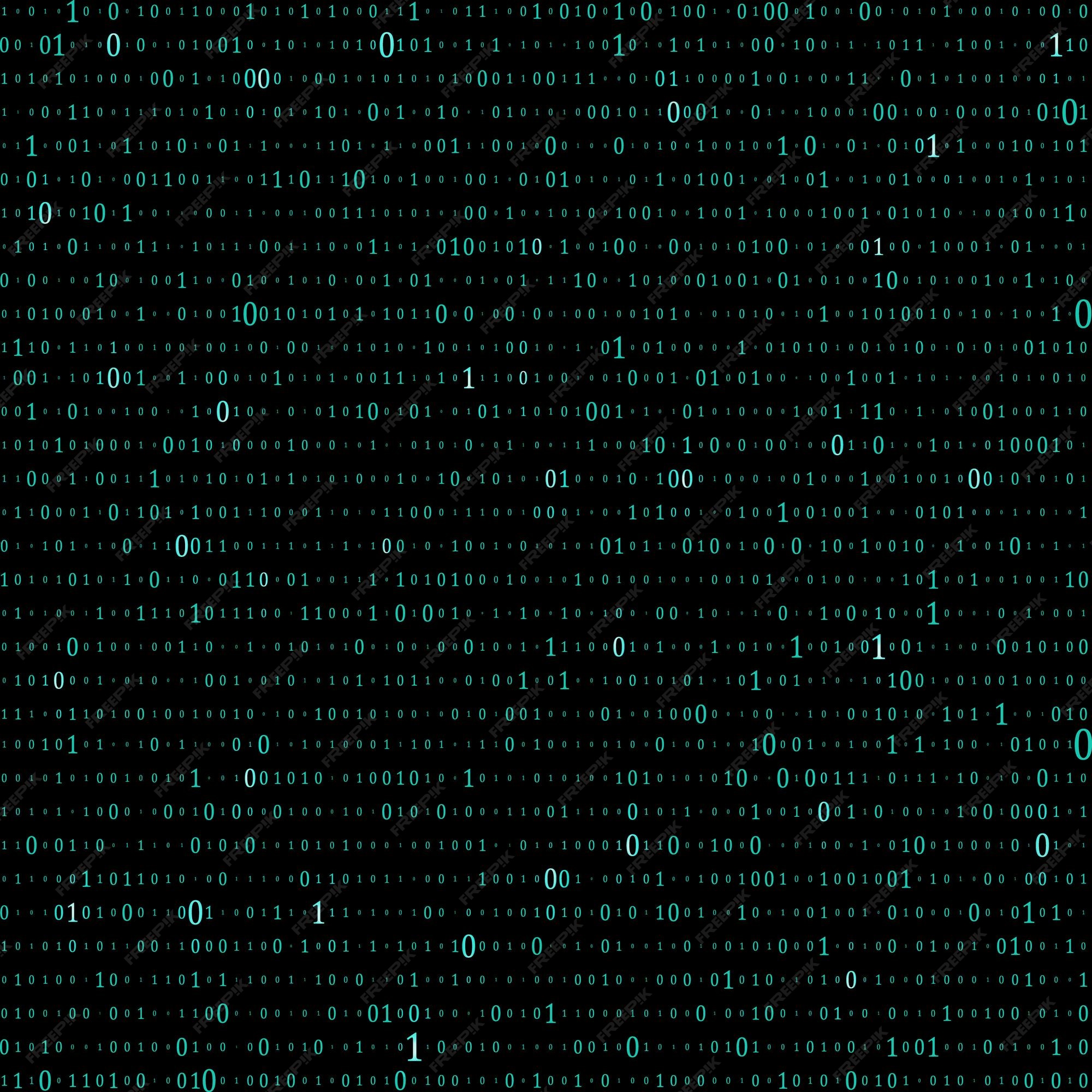 Premium Vector | Matrix background with numbers on the screen binary code zero one coding data ...