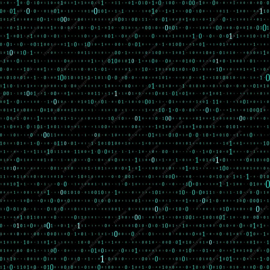 Premium Vector | Matrix background with numbers on the screen binary code zero one coding data ...