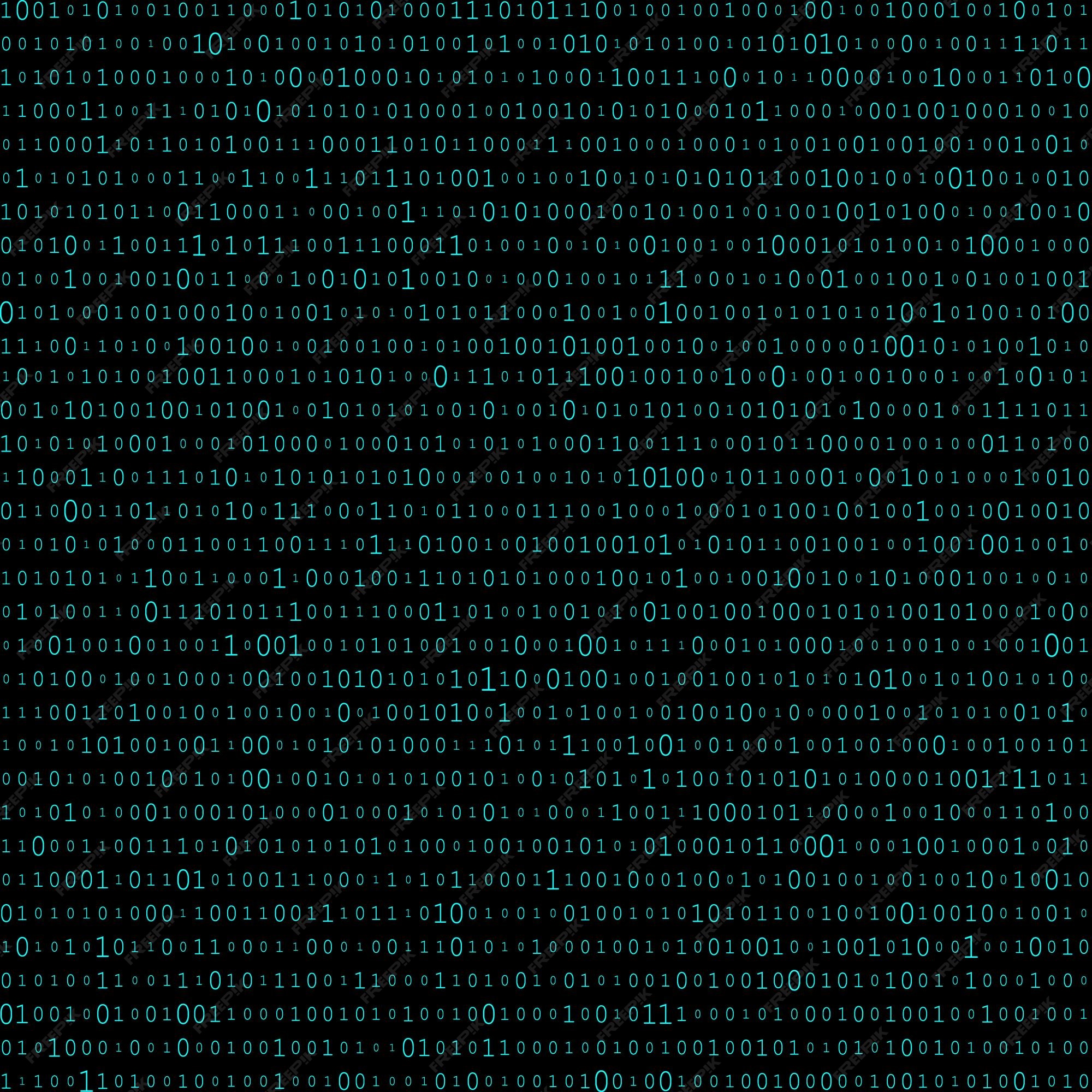 Premium Vector | Matrix Background with numbers on the screen Binary code zero one Coding Data ...