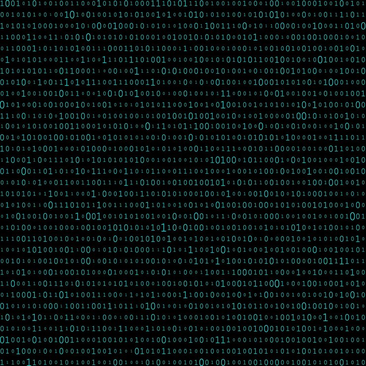 Premium Vector | Matrix Background with numbers on the screen Binary code zero one Coding Data ...