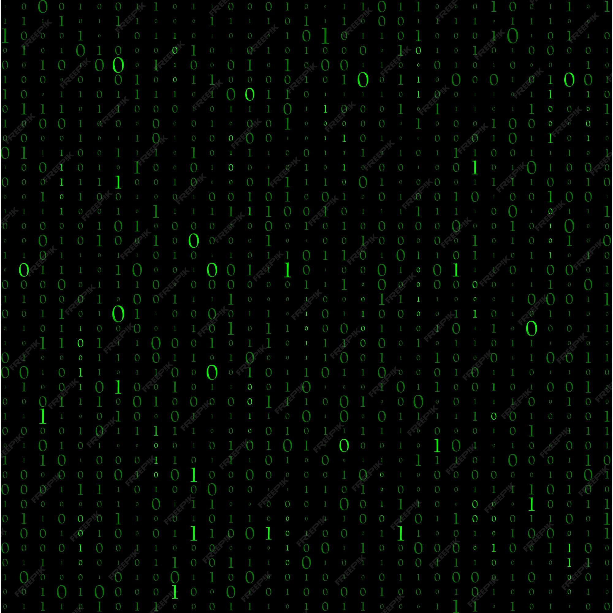 Premium Vector | Matrix Background with numbers on the screen Binary ...