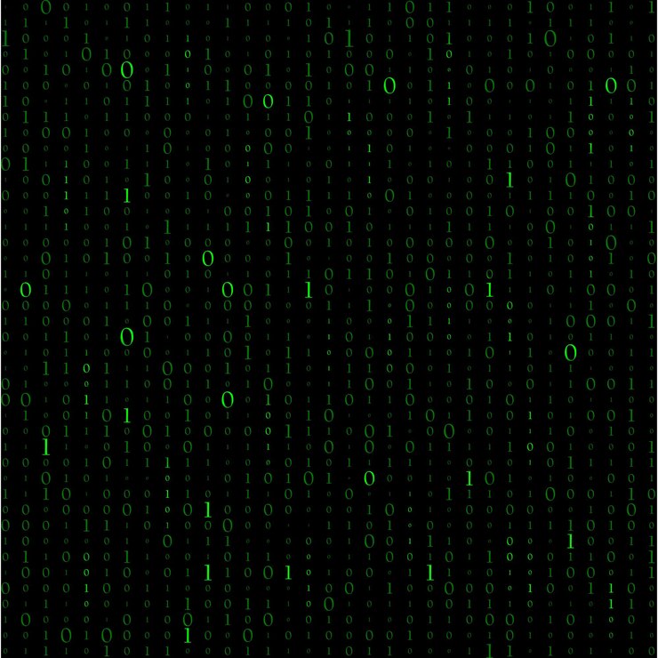 Premium Vector Matrix Background With Numbers On The Screen Binary Code Zero One Coding Data