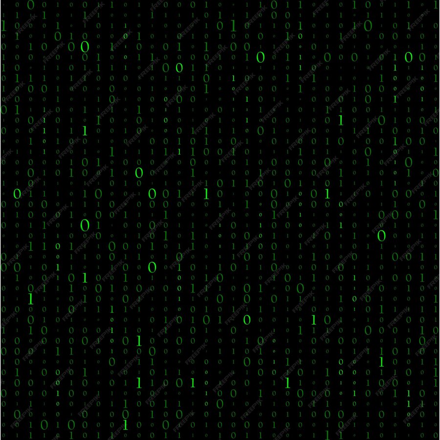 Premium Vector | Matrix Background with numbers on the screen Binary code zero one Coding Data ...