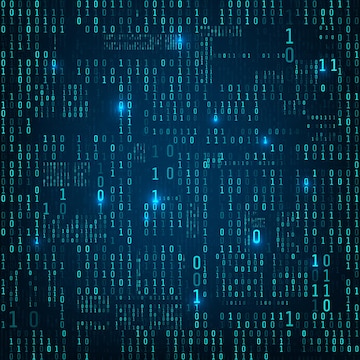 Premium Vector | Matrix of binary numbers. binary computer code. flow ...