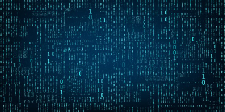 Premium Vector | Matrix of binary numbers. Binary computer code ...