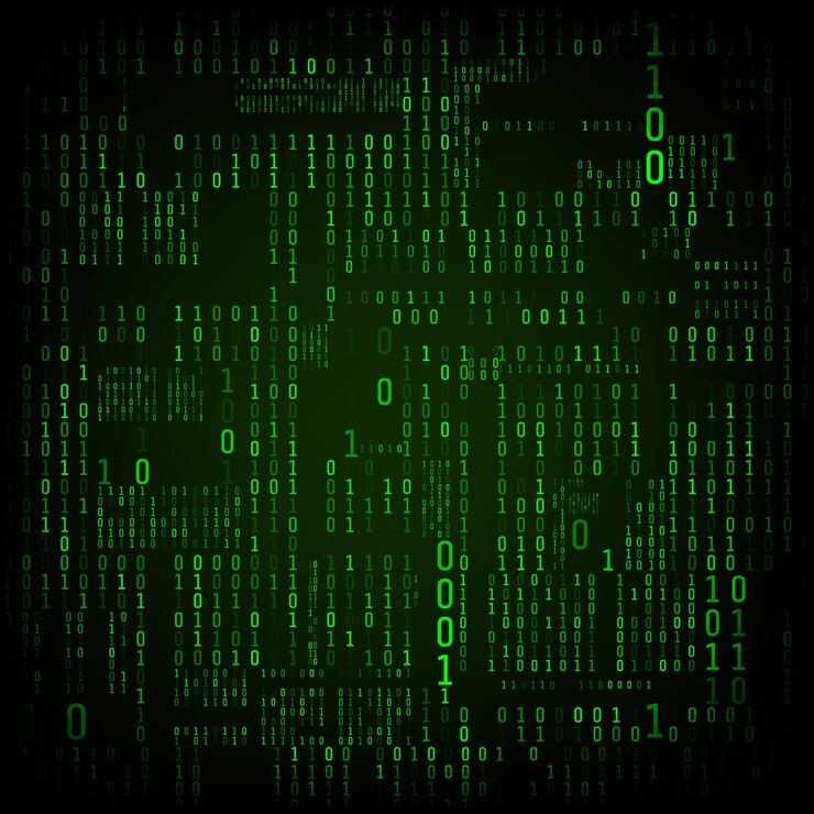 Premium Vector | Matrix of binary numbers. Binary computer code. Green digital numbers ...