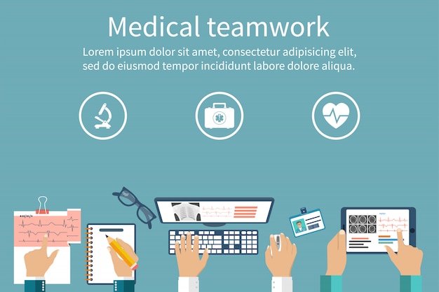 Premium Vector | Medical diagnostics concept. Discussion and research ... Premium Vector | Medical diagnostics concept. Discussion and research ...