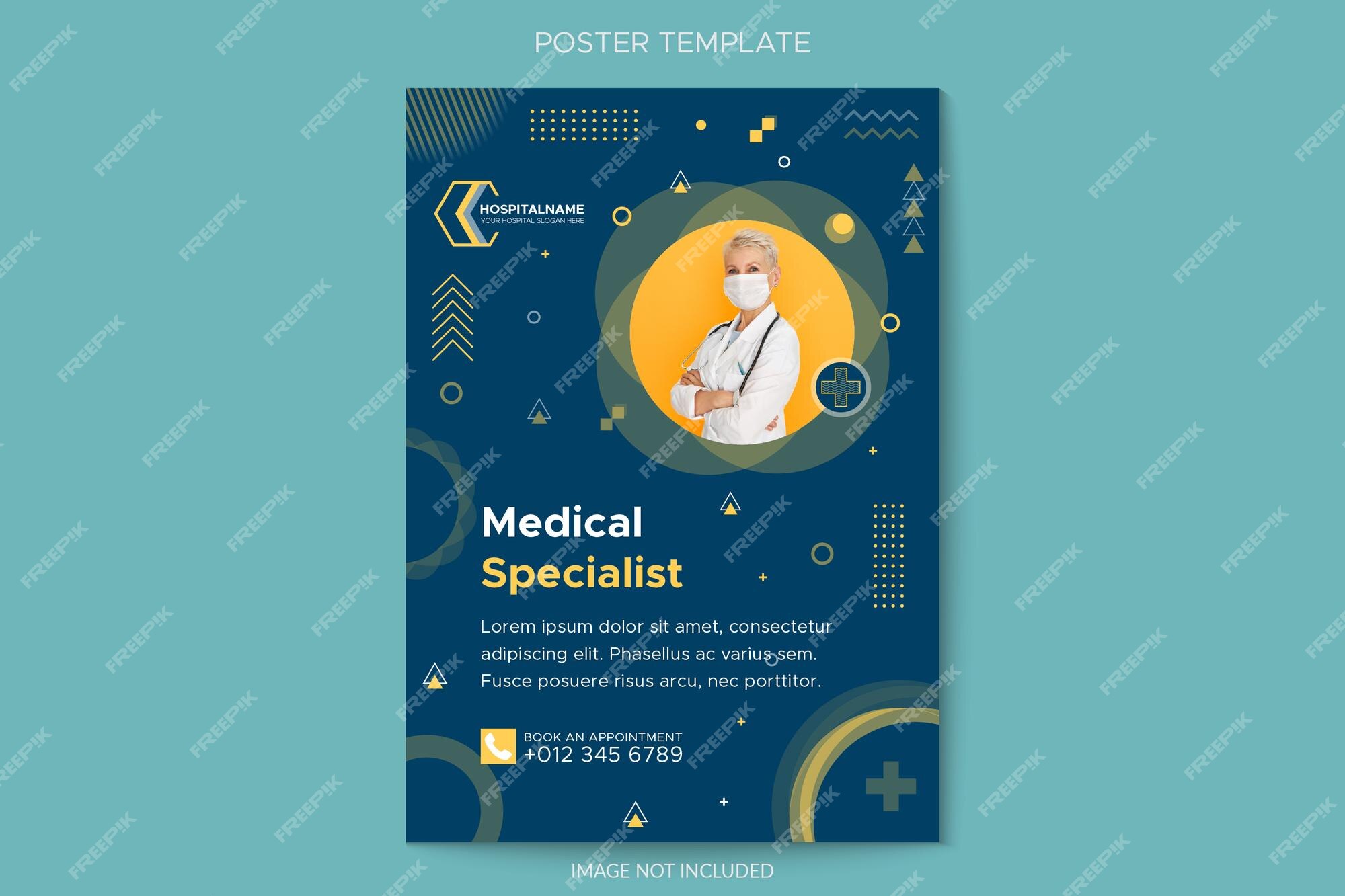 Premium Vector | Medical healthcare geometric poster template Premium Vector | Medical healthcare geometric poster template