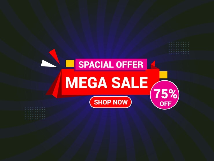 Premium Vector | Mega Sale Banner Template Special Offer Banner Design ... Premium Vector | Mega Sale Banner Template Special Offer Banner Design ...