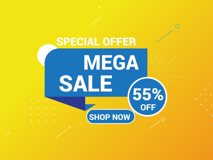 Premium Vector | Mega Sale Banner Template Special Offer Banner Design ... Premium Vector | Mega Sale Banner Template Special Offer Banner Design ...