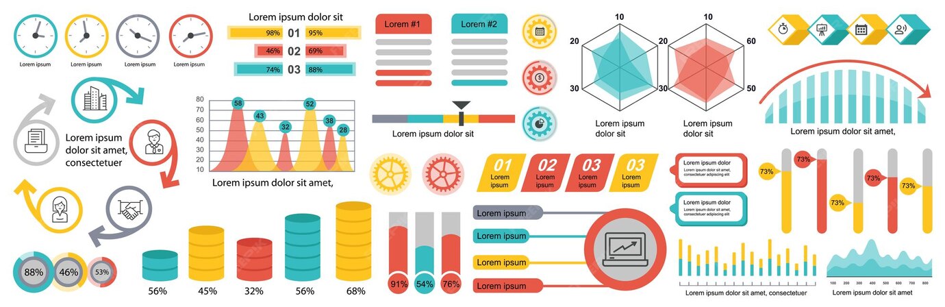 Premium Vector | Mega set of infographic elements data visualization ...