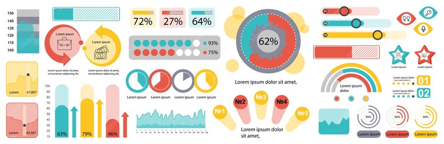 Premium Vector | Mega set of infographic elements data visualization ...