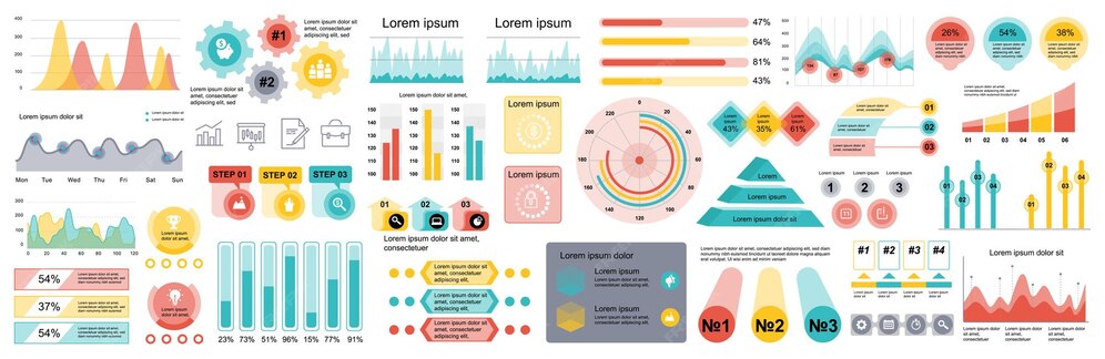 Premium Vector | Mega set of infographic elements data visualization ...