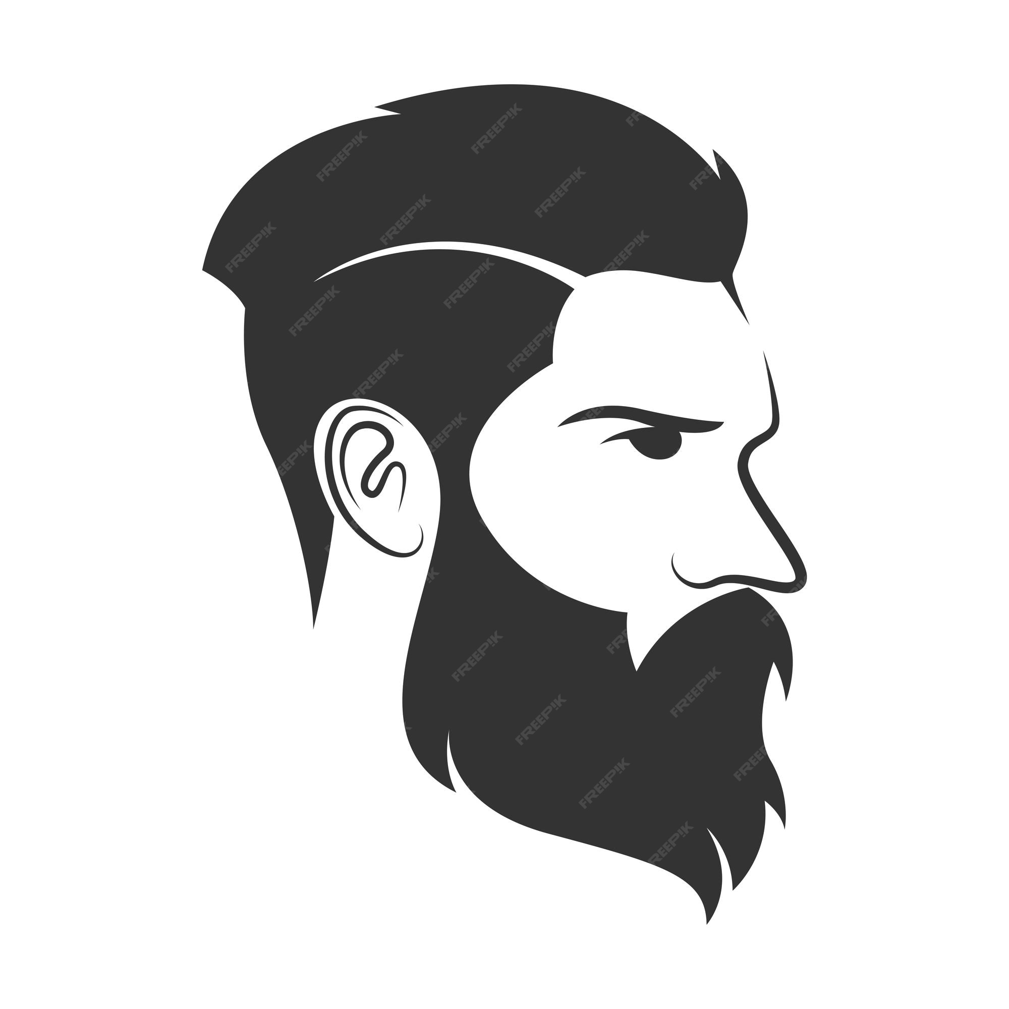 Premium Vector Mens Hairstyle Icon Design Illustration