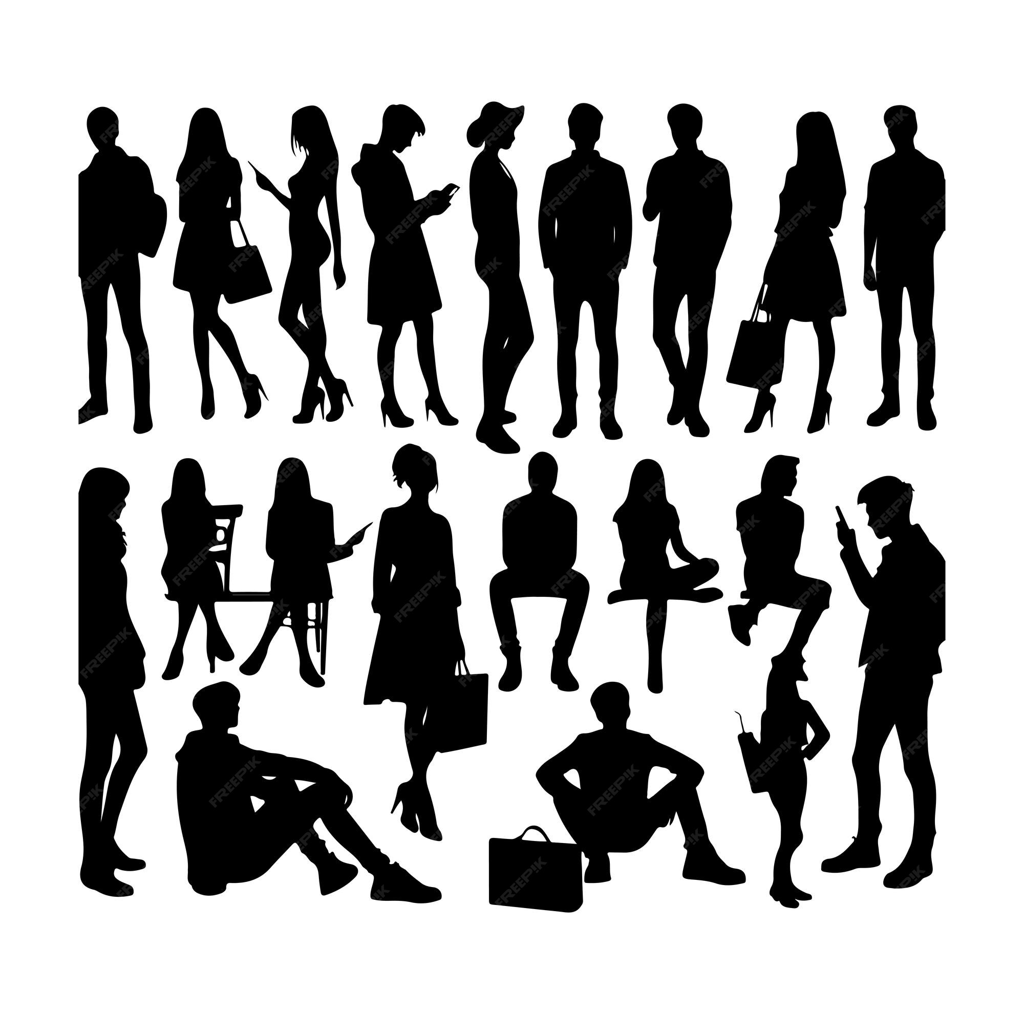 Premium Vector Men Women Group Friends Crowd People Vector